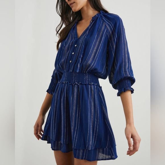 Rails | Dresses | New Rails 28 Crystal Striped Linen Blend Dress | Poshmark